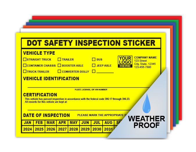DOT Safety Inspection Sticker | Printit4less.com