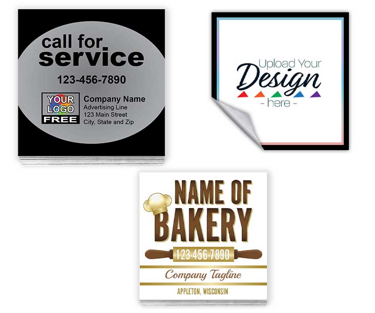 Custom Printed Square Labels | Printit4Less.com