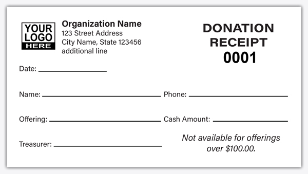 Custom Donation Receipts | Printit4less