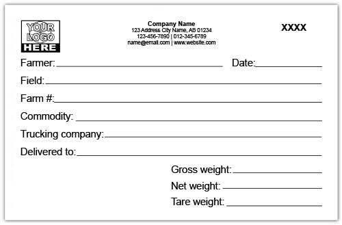 Farm Load Tickets: Custom Printed Forms | Printit4Less.com