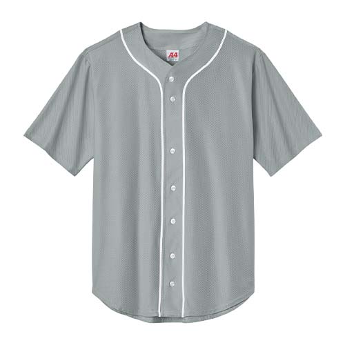 A4 Short Sleeve Full-Button Baseball Shirt | Printit4less.com